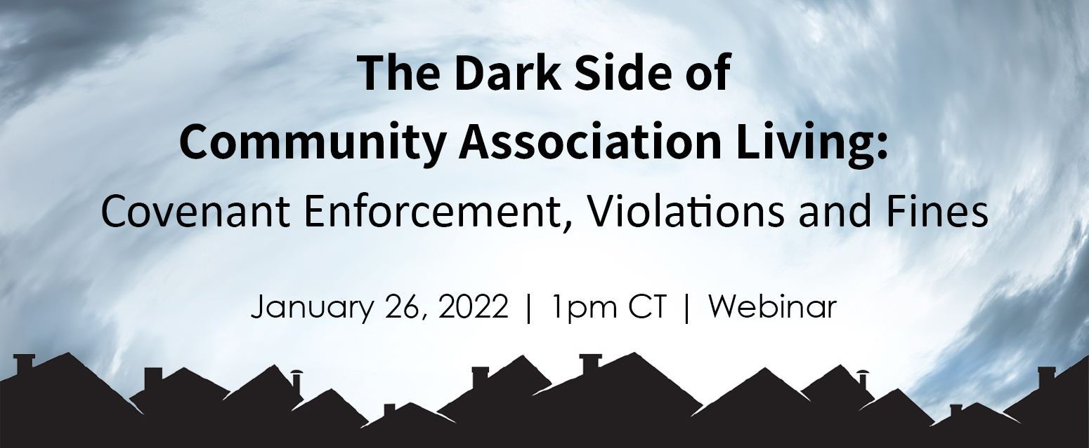 Tressler Talks – The Dark Side of Community Association Living ...